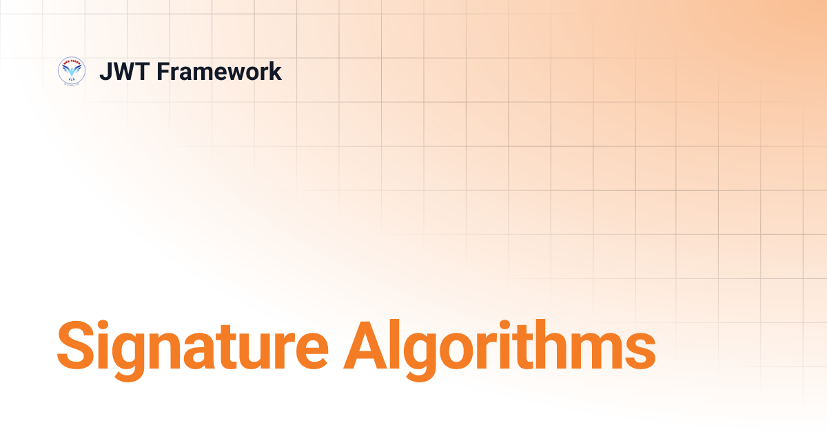Signature Algorithms | JWT Framework
